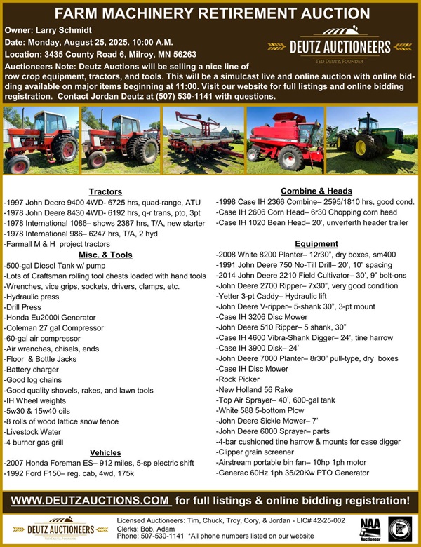 Online Farm & Ranch Equipment Auctions in USA | Midwest Auction